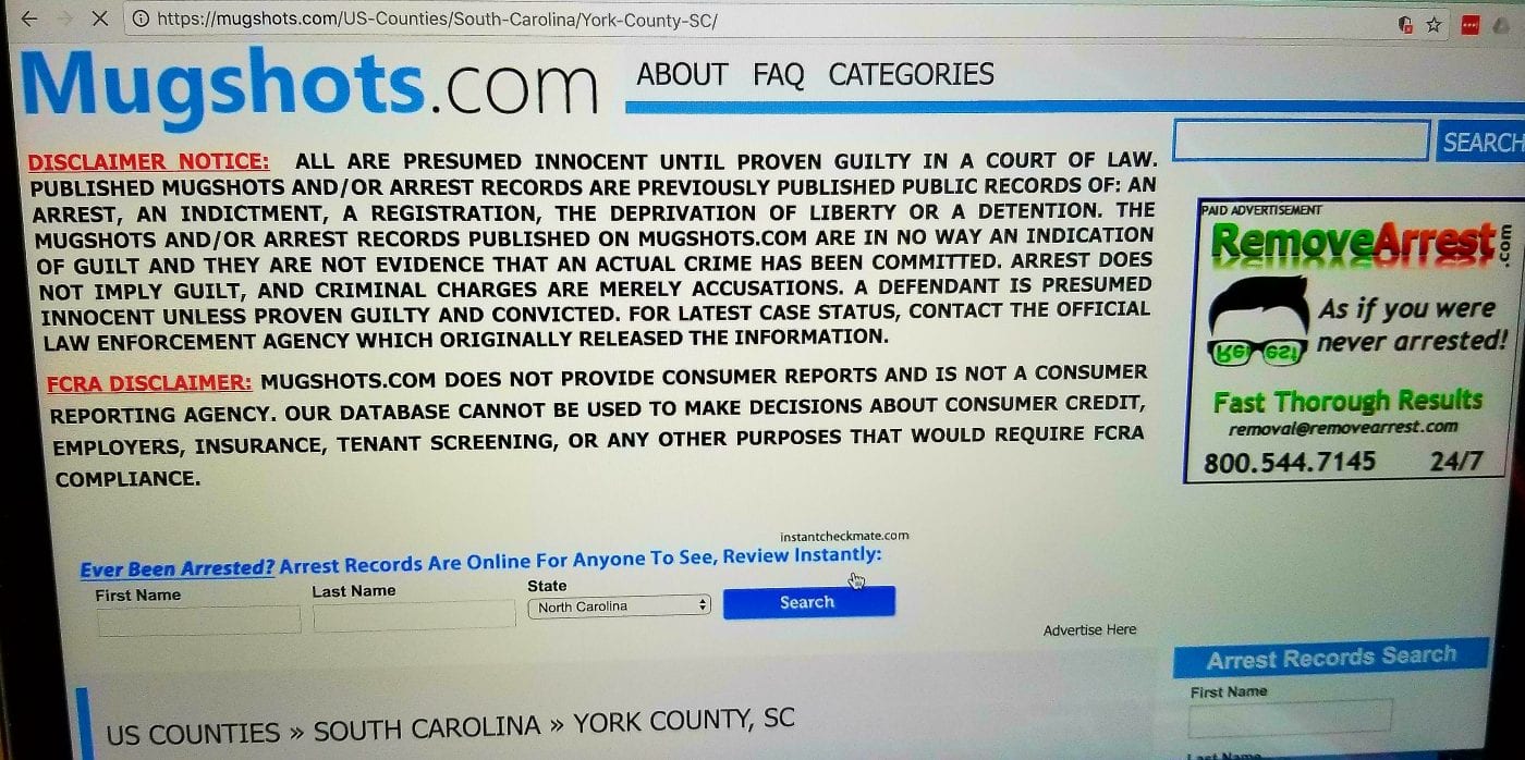 DUI Mugshots on the Internet Issues | Charlotte DWI Lawyer